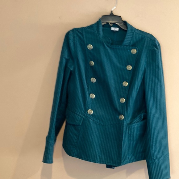 CAbi | Jackets & Coats | Cabi Green Military Style Jacket | Poshmark